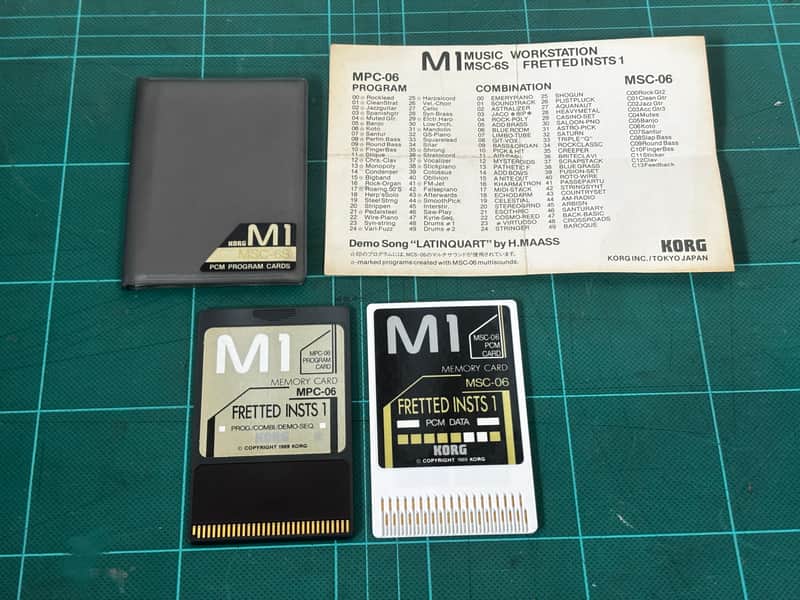 KORG M1 PCM PROGRAM CARDS FRETTED INSTS 1 MSC-6S | Reverb