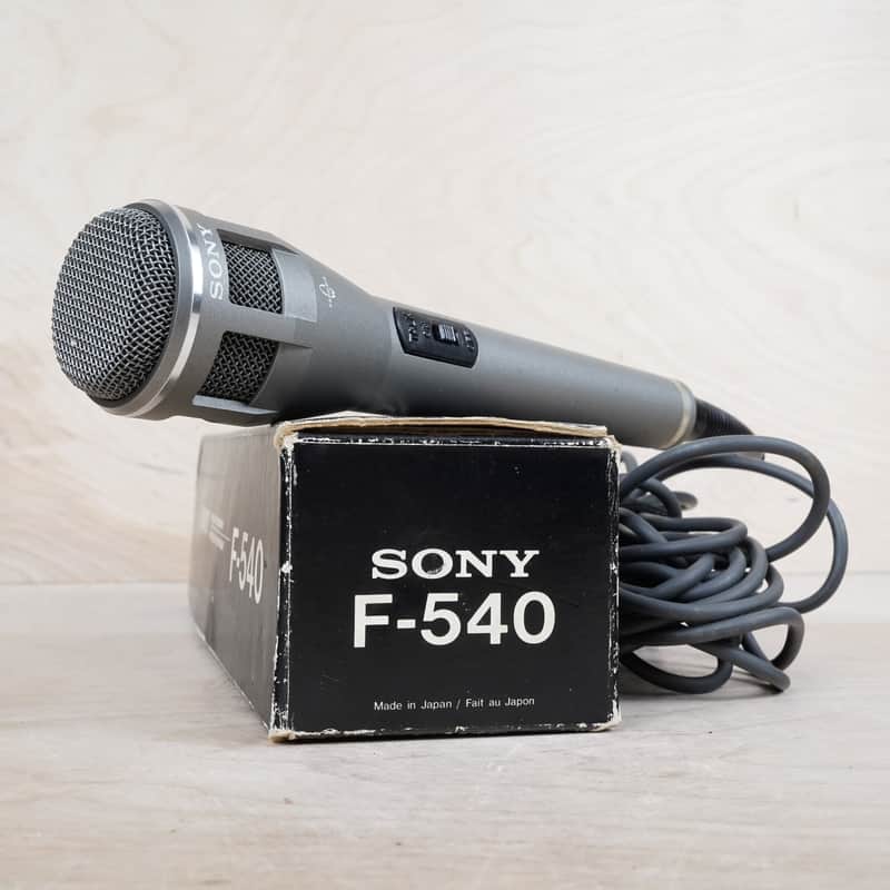 Sony F-540 Dynamic Microphone 1970s Black w/ Box | Reverb
