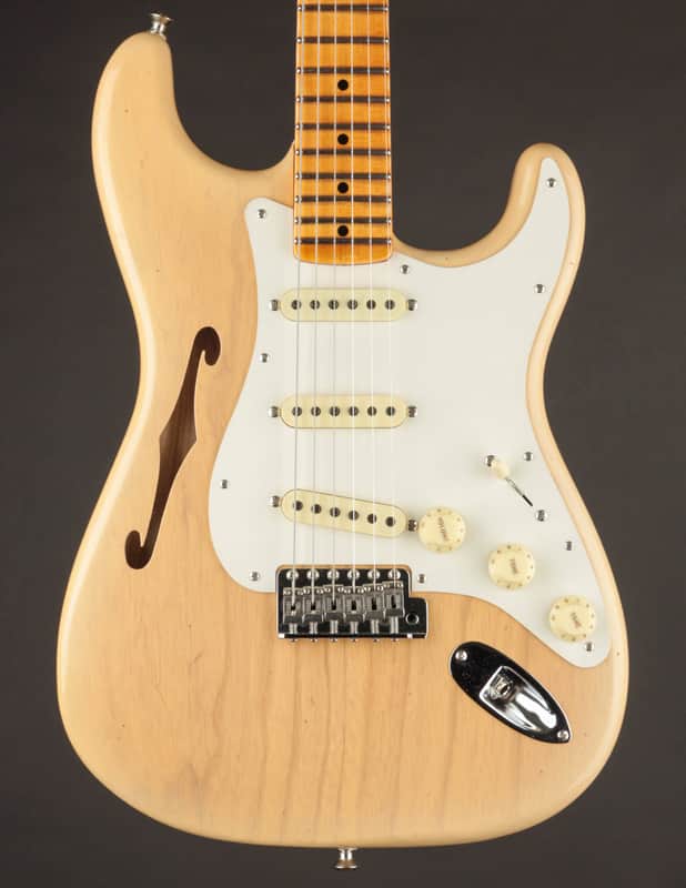 Fender Custom Shop Postmodern Thinline Stratocaster Natural | Reverb