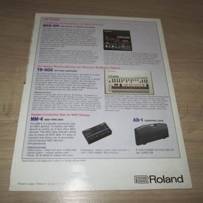 Roland Vintage Original Synthesizer Literature Package | Reverb