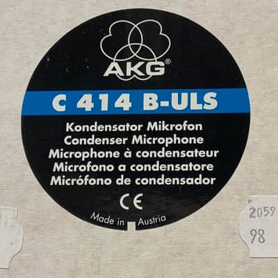 AKG C 414 B-ULS Condenser Mic 1997 GOLD #34 Limited Edition | Reverb