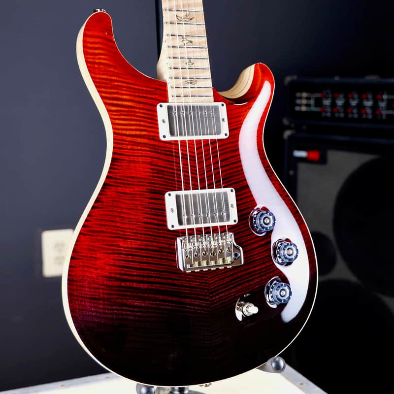 PRS Wood Library DGT Fire Red / Gray Black Fade | Reverb