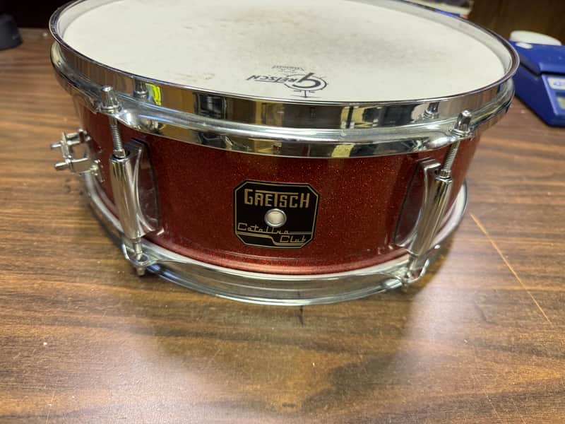 Gretsch Catalina Club 13" 8 lug Wood Shell Snare Drum - Red | Reverb