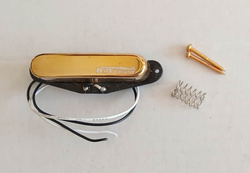 Wilkinson Telecaster Neck Pickup in Gold 6.3k Ohms | Reverb