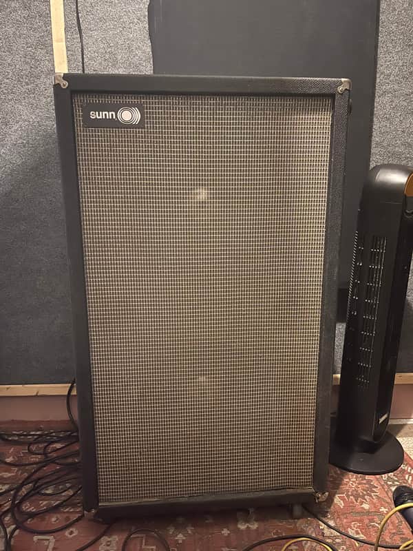 Sunn 2x15 vintage late 60’s all original Late 60’s - Black | Reverb