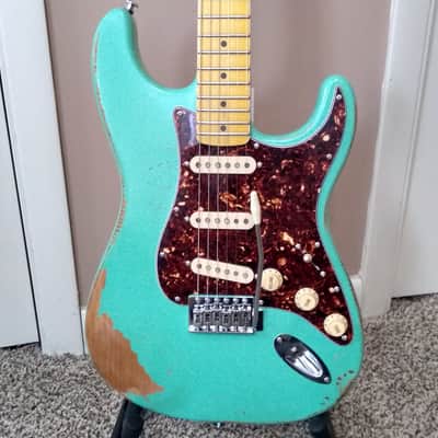 Sawtooth ES Alder Body Relic Surf Green Stratocaster with New | Reverb