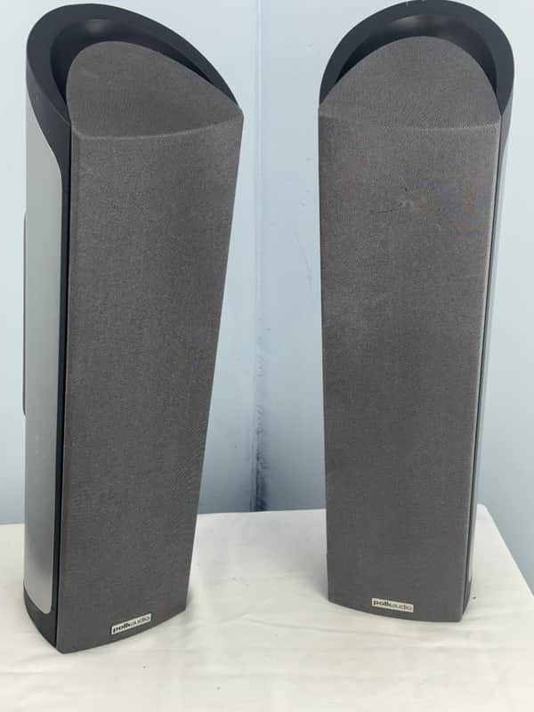 Polk Audio RM30 Speakers – Silver w/ Gray Grilles – Clean & | Reverb