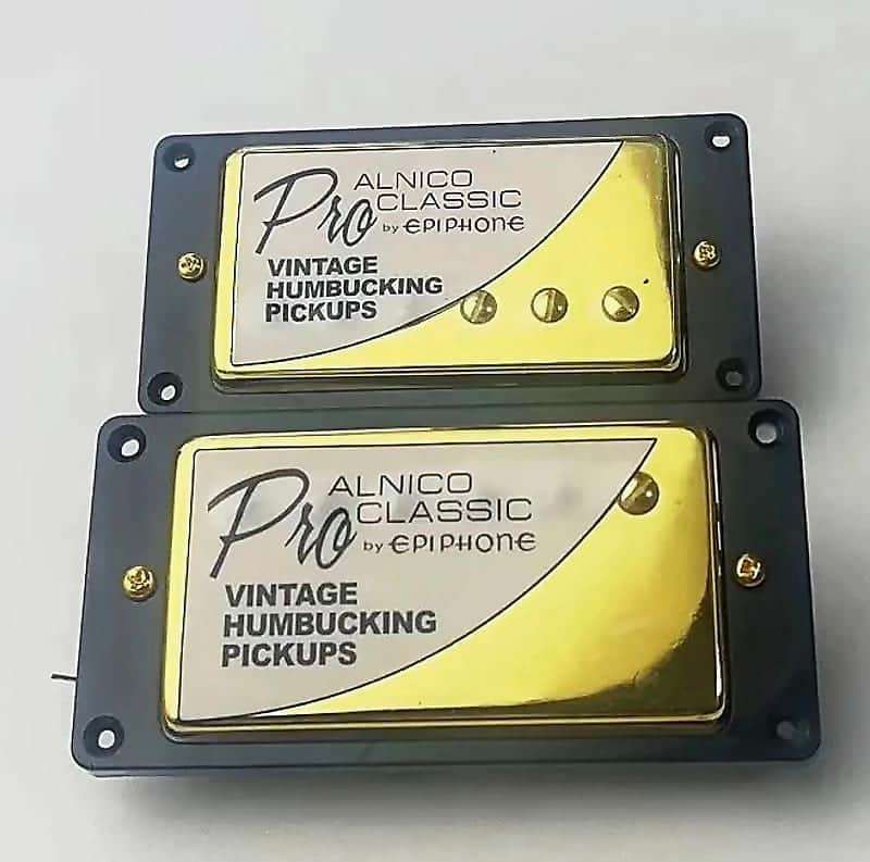 Epiphone Gold ProAlnico Classic Guitar Humbucker Pickups Neck | Reverb
