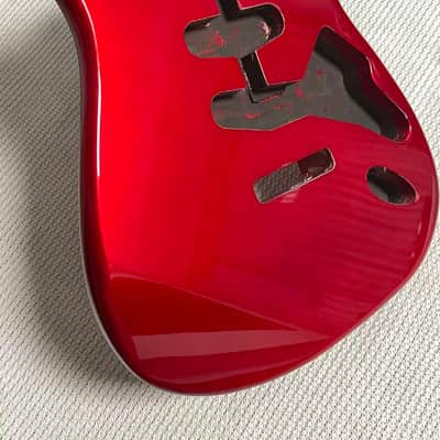 Stratocaster Style Alder Guitar Body Metallic red Gloss , | Reverb UK