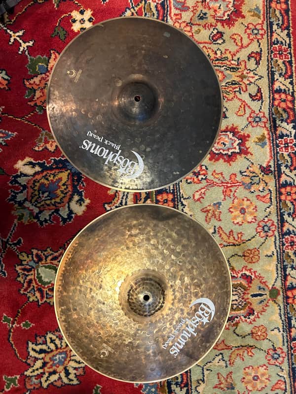Bosphorus 15" Black Pearl Series Hi-Hat Cymbals (Pair) 2010s | Reverb