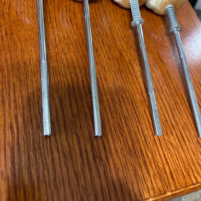 Wooden Bass Drum Beaters 2 With Springs 2 Without Springs | Reverb