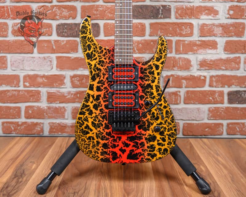 Jackson Performer Series PS4 Red/Yellow Burst Crackle 1997 | Reverb