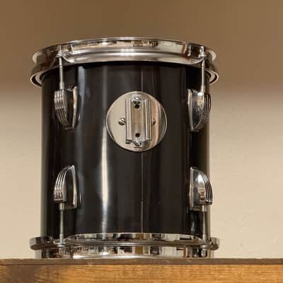 1980 Ludwig 8" Black Cortex 9x8" Blue & Olive Maple Tom Slide | Reverb