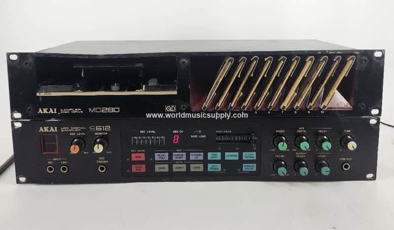 Akai USED Akai S612(Non Functional) and MD280 with Floppy | Reverb