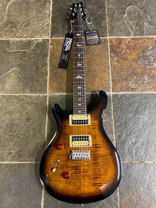 PRS SE Custom 24 Left-Handed Black Gold Burst | Reverb
