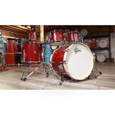 Gretsch Brooklyn 4pc Euro Drum Set Satin Cherry Red | Reverb