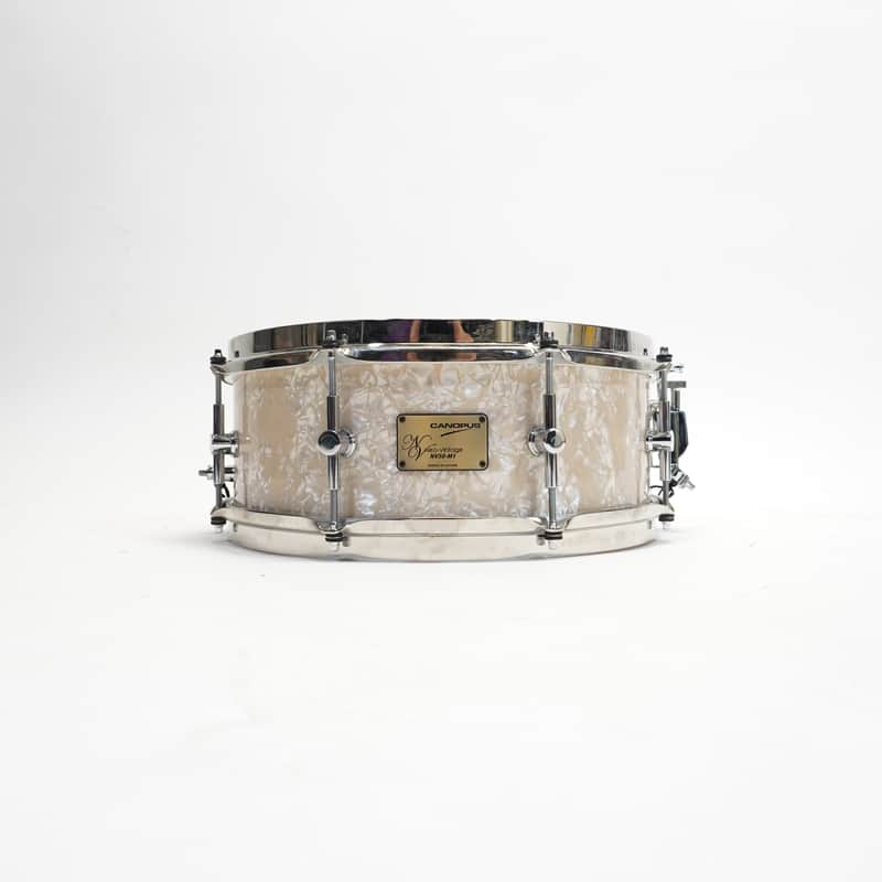 Canopus NV50 M1 14 x 5.5 Snare White Pearl EX DEMO | Reverb