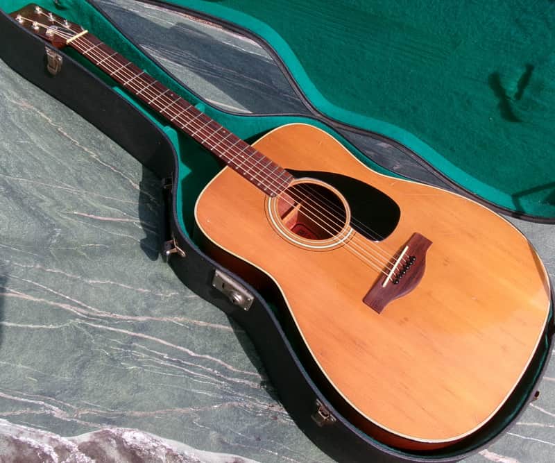 Yamaha FG-180 Red Label Jumbo Dreadnought 1971 - Natural + | Reverb