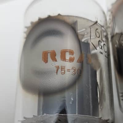 1970's Pair RCA Black Plate 6L6GC Tubes *TEST NOS* Side | Reverb