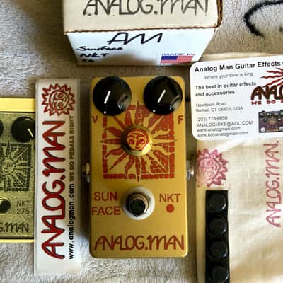 Analogman Sun Face Fuzz NKT Red Dot w/ Sundial | Reverb