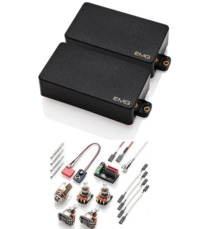 EMG 81 + 85 BLACK "ORIGINAL LOGO" SET SHORT 10mm SHAFT POTS ( | Reverb