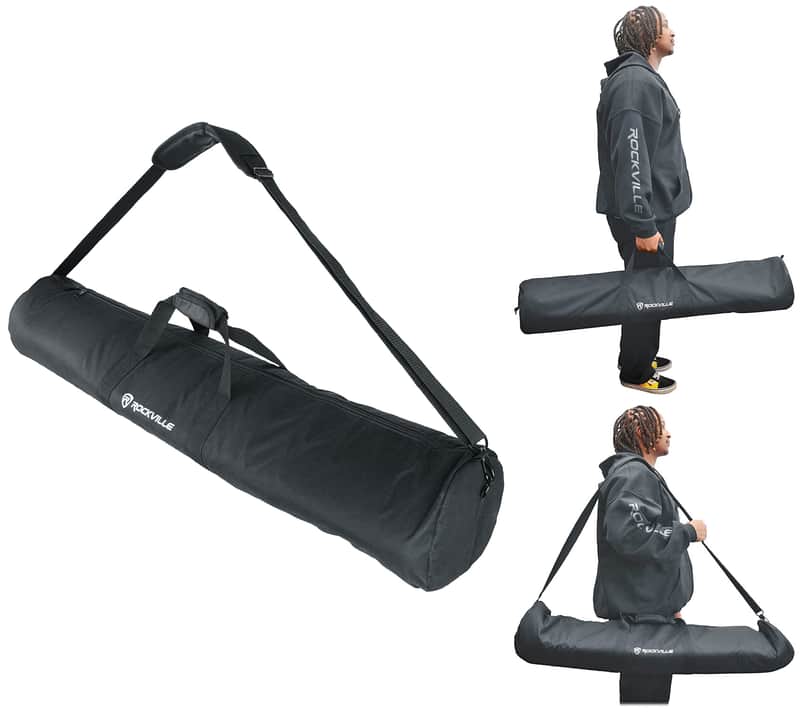 Rockville ESB2 Bag For Pair Tripod Pro DJ Speaker Stands w | Reverb