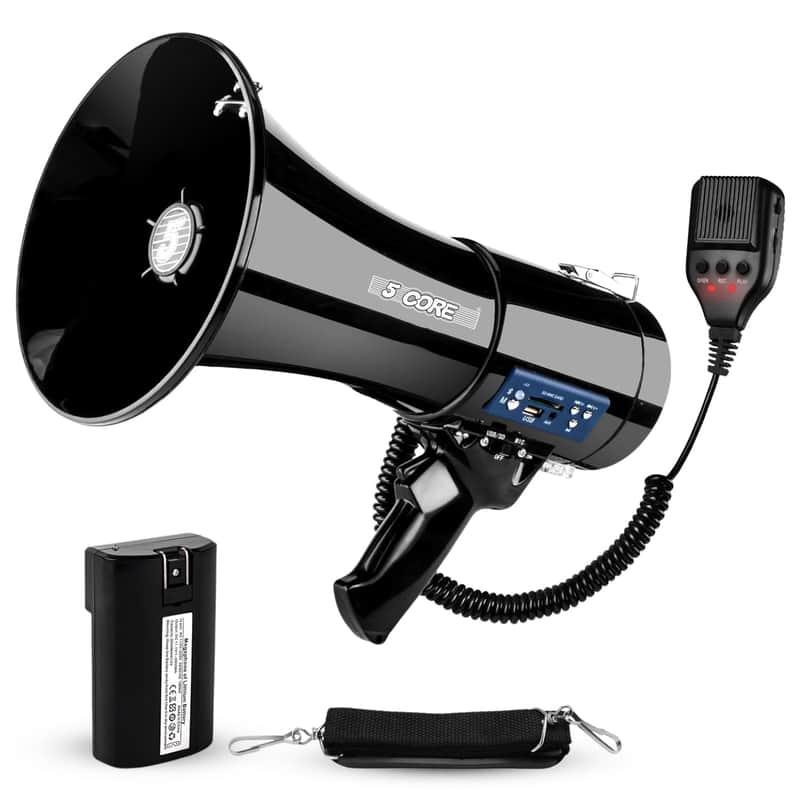 5 Core Megaphone 50W Bluetooth Rechargeable Bullhorn 1100 | Reverb