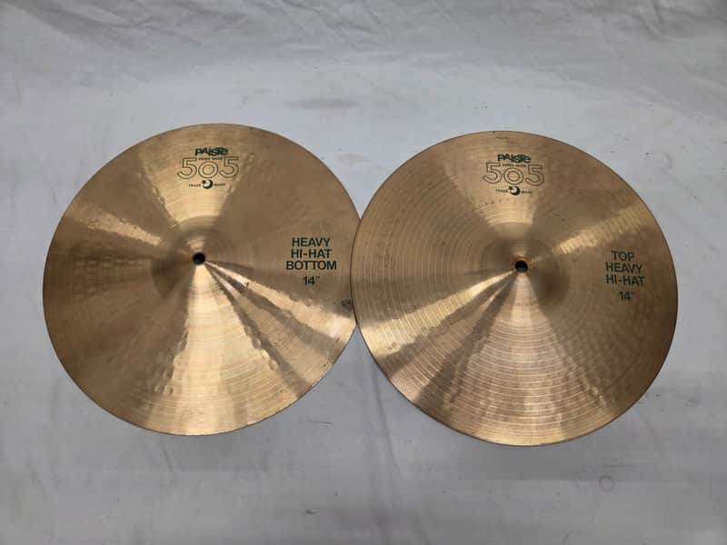 Paiste 14" 505 "Green Label" Heavy Hi-Hat Cymbals (Pair) 1980 | Reverb