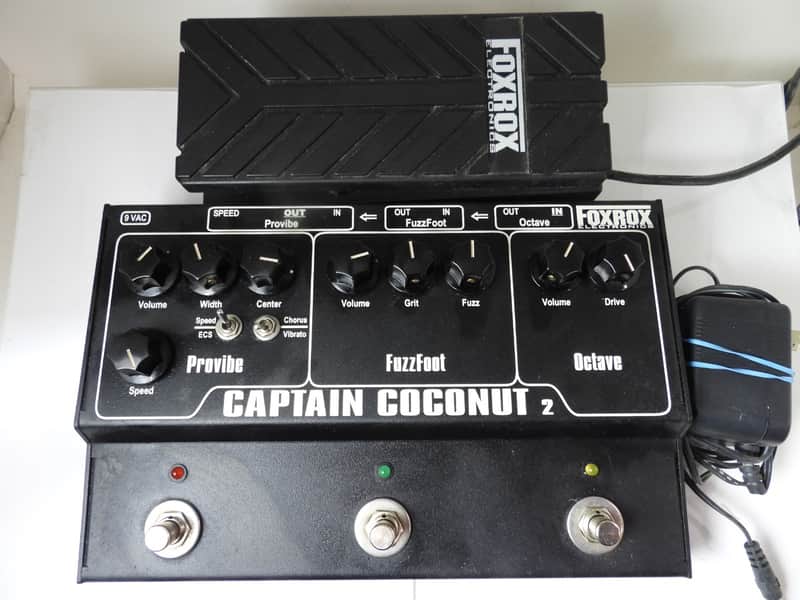 Foxrox Captain Coconut 2 Octave Fuzz Vibe Pedal | Reverb