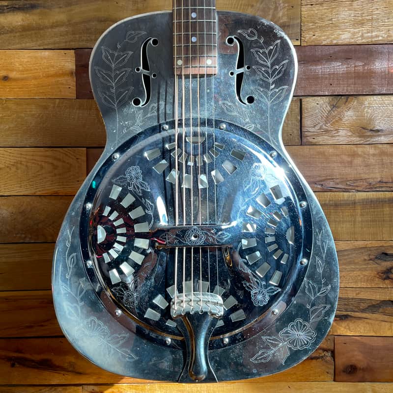 1970s Dobro Model 36 "The Rose" - Chrome | Reverb