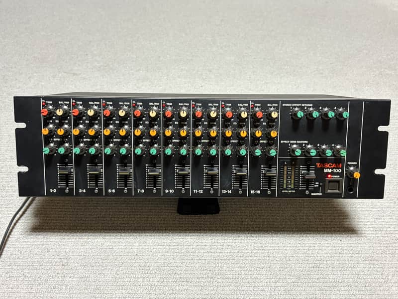 TASCAM MM-100 16-Channel Rackmount Line Mixer 1980s - Black | Reverb