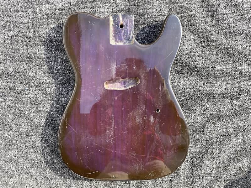 Purple Burst Telecaster Tele Style Bass Ash Body | Reverb