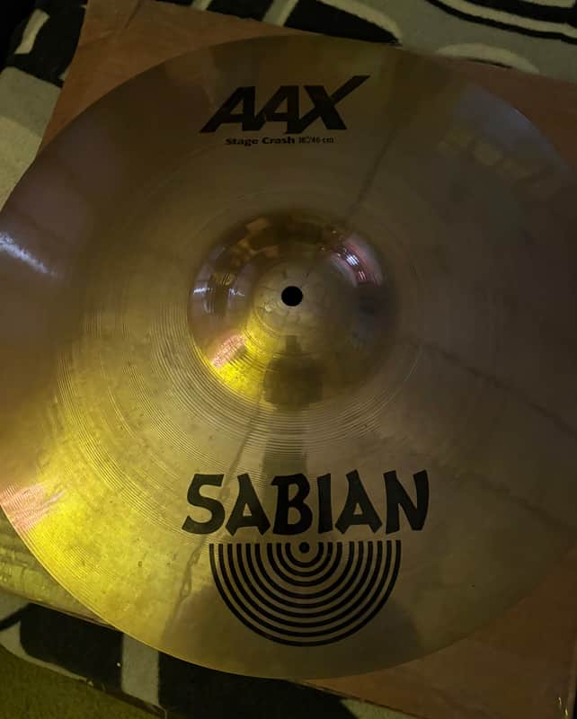 Sabian 18" AAX Stage Crash Cymbal, Brilliant, EXC | Reverb