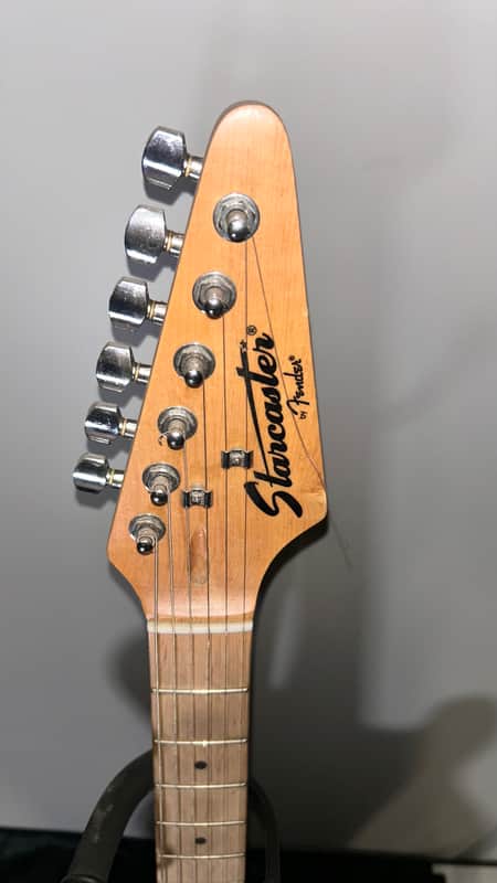 Fender Starcaster Stratocaster - Black | Reverb