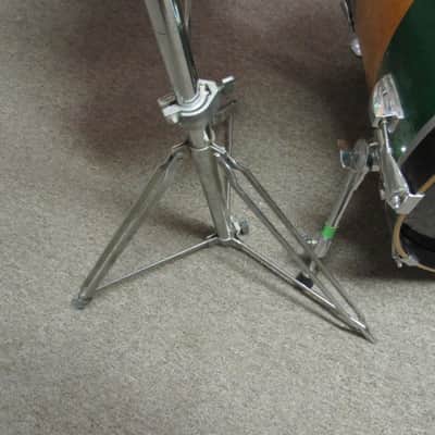 Pork Pie 3 Piece Drum Set 1999 Metal Flake Green + Extras | Reverb