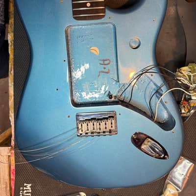 Fender American Standard Hardtail Stratocaster 1998 - Aqua | Reverb