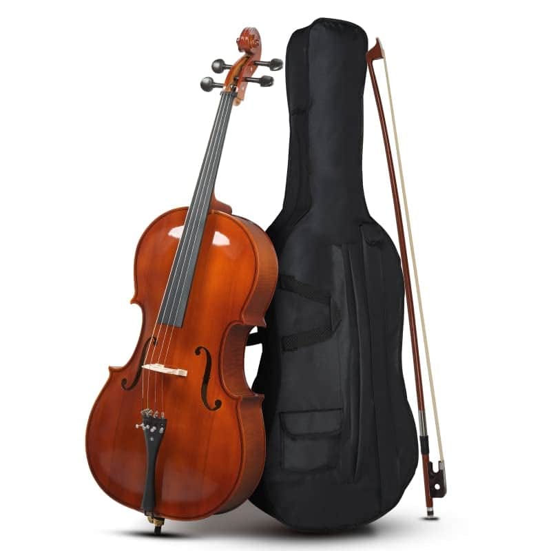 Glarry GC201 4/4 Solid Wood Spruce Panel Cello - Varnish | Reverb