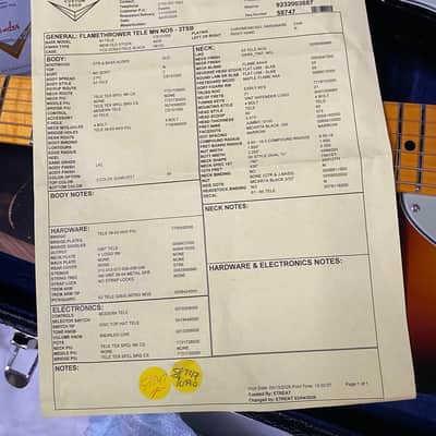 NEW! Fender Custom Shop Flamethrower Telecaster Custom - NOS | Reverb