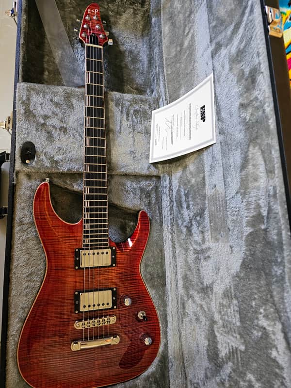 ESP Horizon CTM NT Custom Shop red flame top 2023 red | Reverb Canada
