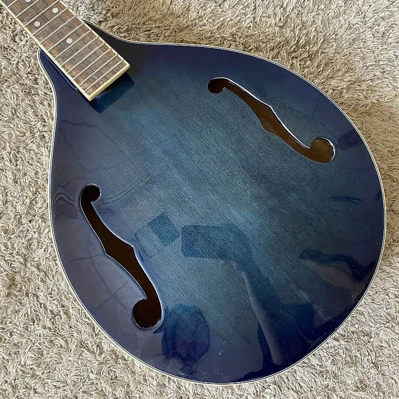 DIY Project Blue 8 String Mandolin, Mahogany Body, | Reverb UK