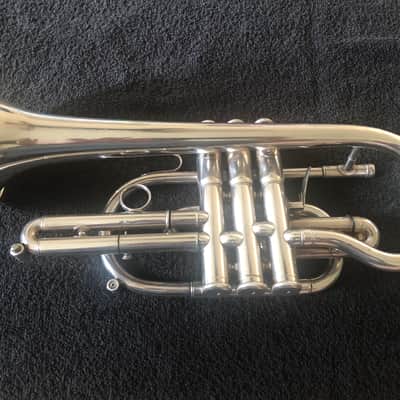 Kanstul 930 short model dixieland cornet 2010 - Silver | Reverb