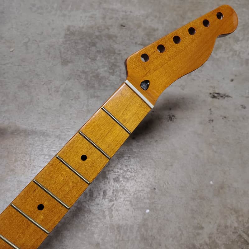 Roasted Maple Tele Neck fits fender Telecaster body 22 frets | Reverb