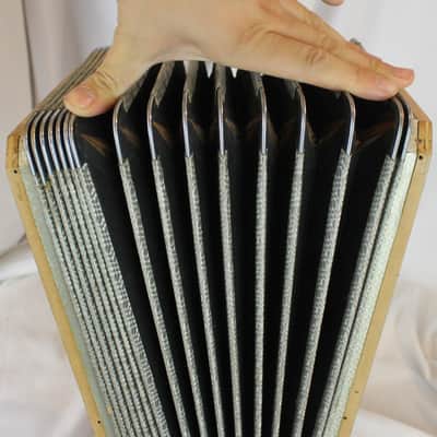 Accordion Part - Italian Silver Claspless Bellows 17" x 6.75" | Reverb
