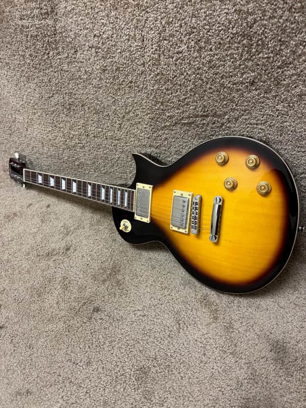 Austin Super 6 Pro Archtop HH LP Style Sunburst | Reverb