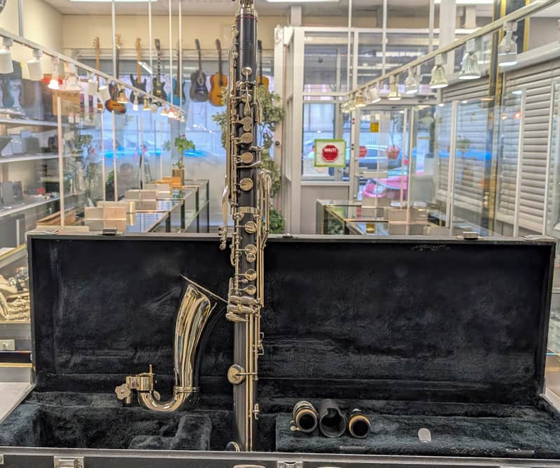 Jupiter JCL-673B Bass Clarinet w/ Hard Case 2000's - Silver | Reverb