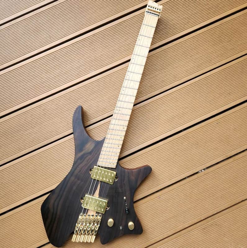 Handmade Headless Multiscale Guitar - Rosewood Top & Birds | Reverb
