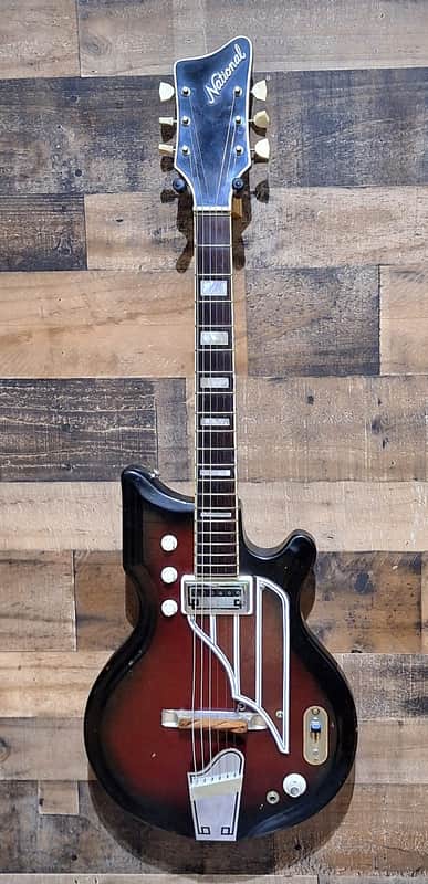1964 National Westwood 75 "Map Guitar" Red Burst W/Original | Reverb