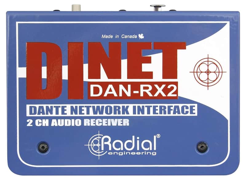 Radial DiNET DAN-RX2 2-Channel Dante Network Receiver | Reverb