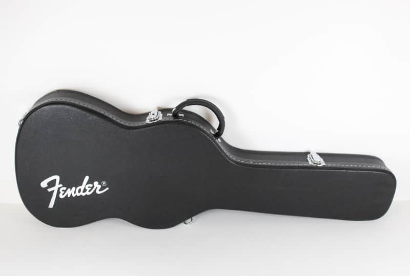 Fender Stratocaster/Telecaster Black Leather Hard-Shell CASE | Reverb