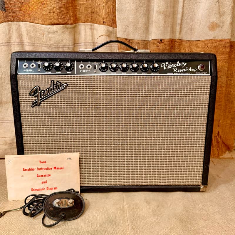 Fender Vibrolux Reverb AA864 1966 - Black Panel-Vintage | Reverb